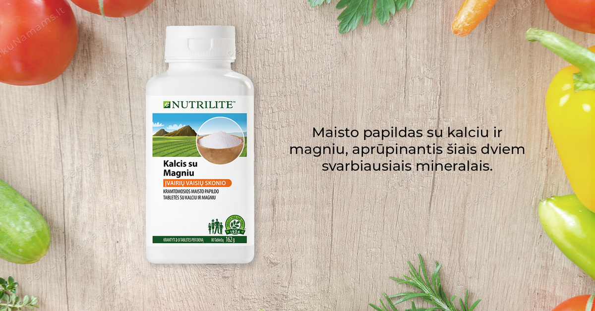 NUTRILITE™ Kalcis su magniu kramtomose tabletėse (5847) / Amway ...